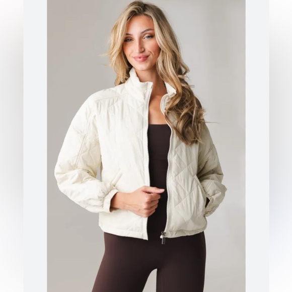 Vitality | Jackets & Coats | Elegant Cream Puffer Jacket | Poshmark